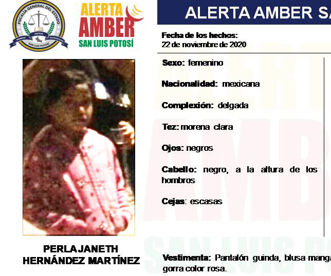 Alerta Amber: Perla de 7 años se extravió en el Barrio Vergel