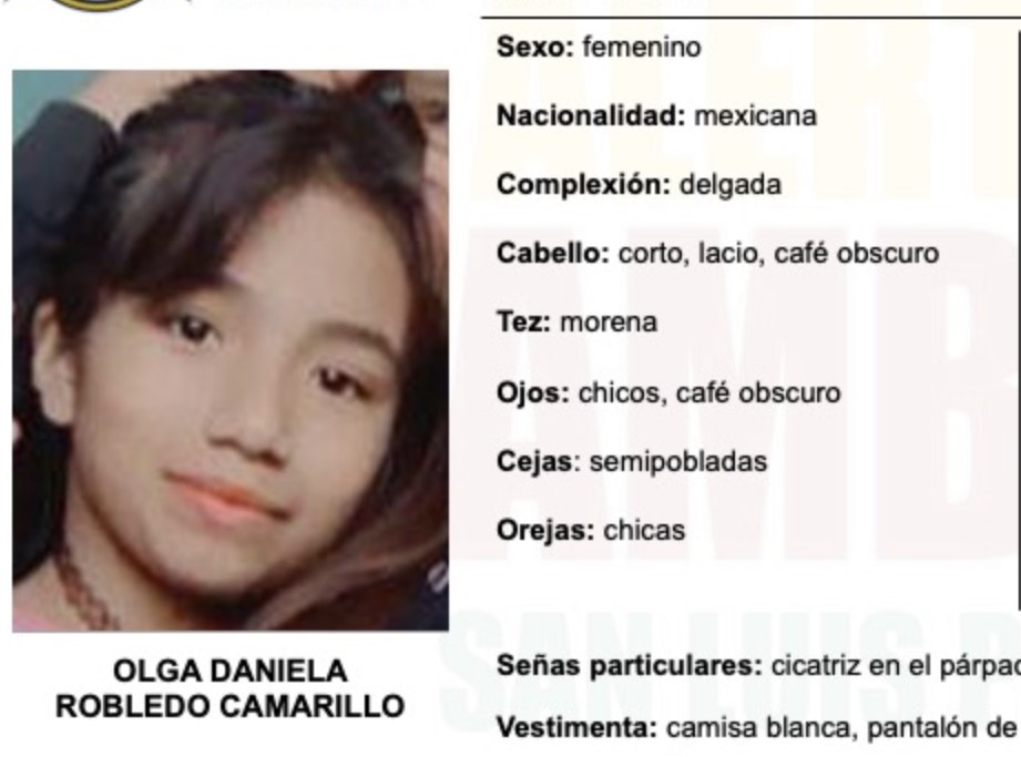 Alerta Amber: Daniela Robledo de 13 años vista por última vez en la ...