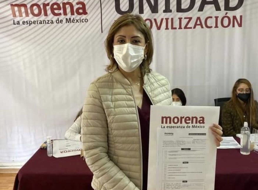 Mónica Rangel se registra al proceso interno de MORENA