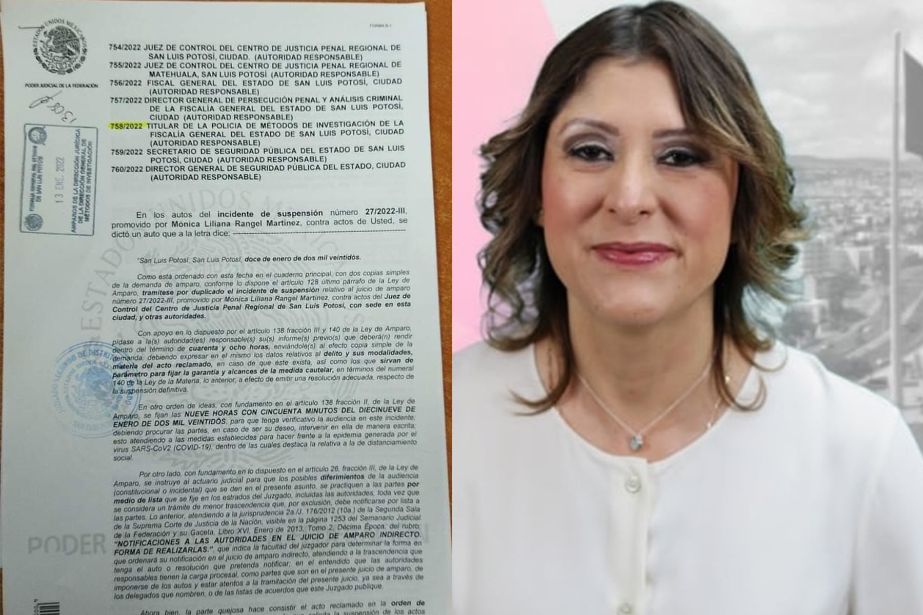 Mónica Rangel tramita amparo para evitar ser detenida