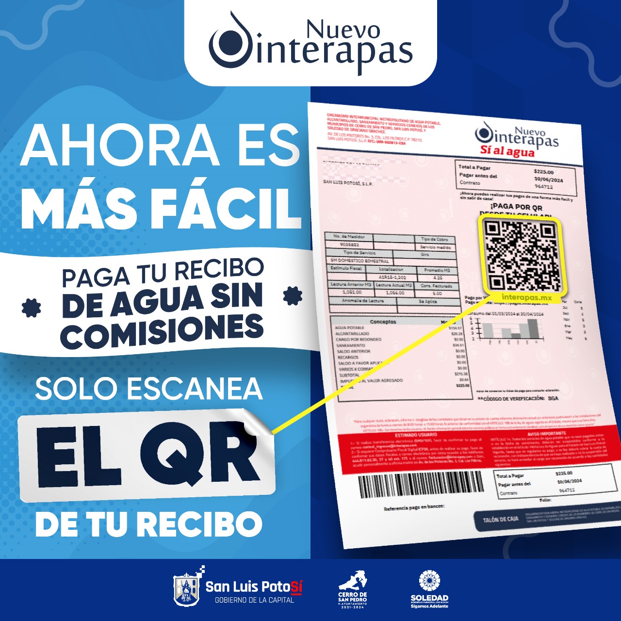 Nuevo Interapas introduce pago de agua mediante código QR para ...